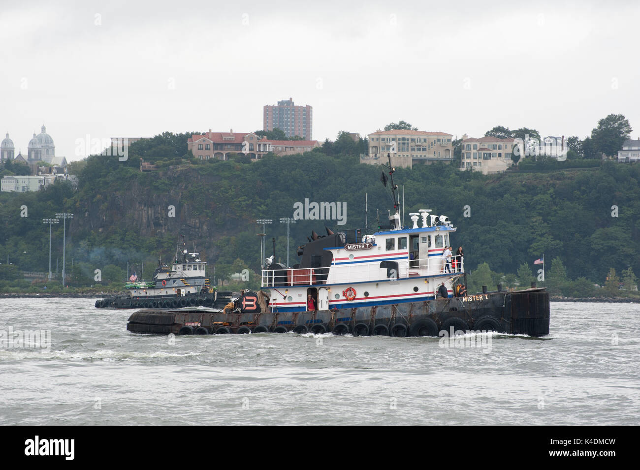 The annual Labor Day weekend tugboat race and competition on the Hudson ...