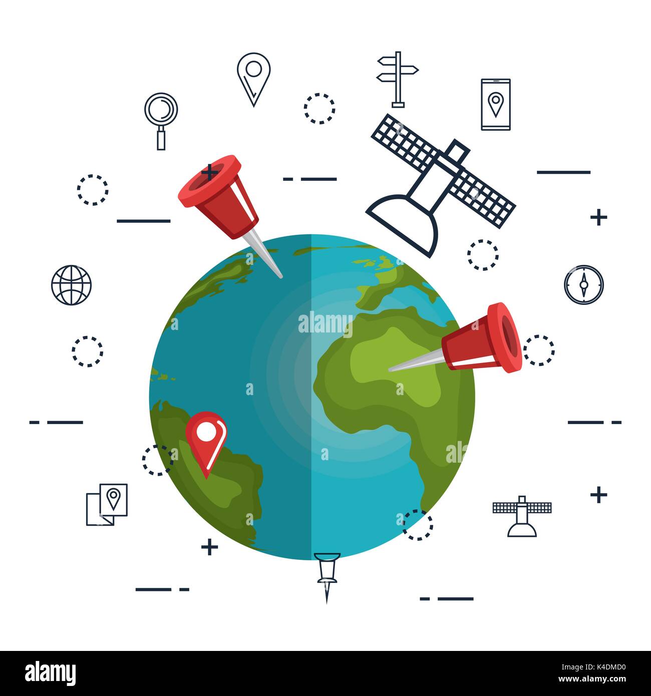 gps navigation app icons Stock Vector Image & Art - Alamy