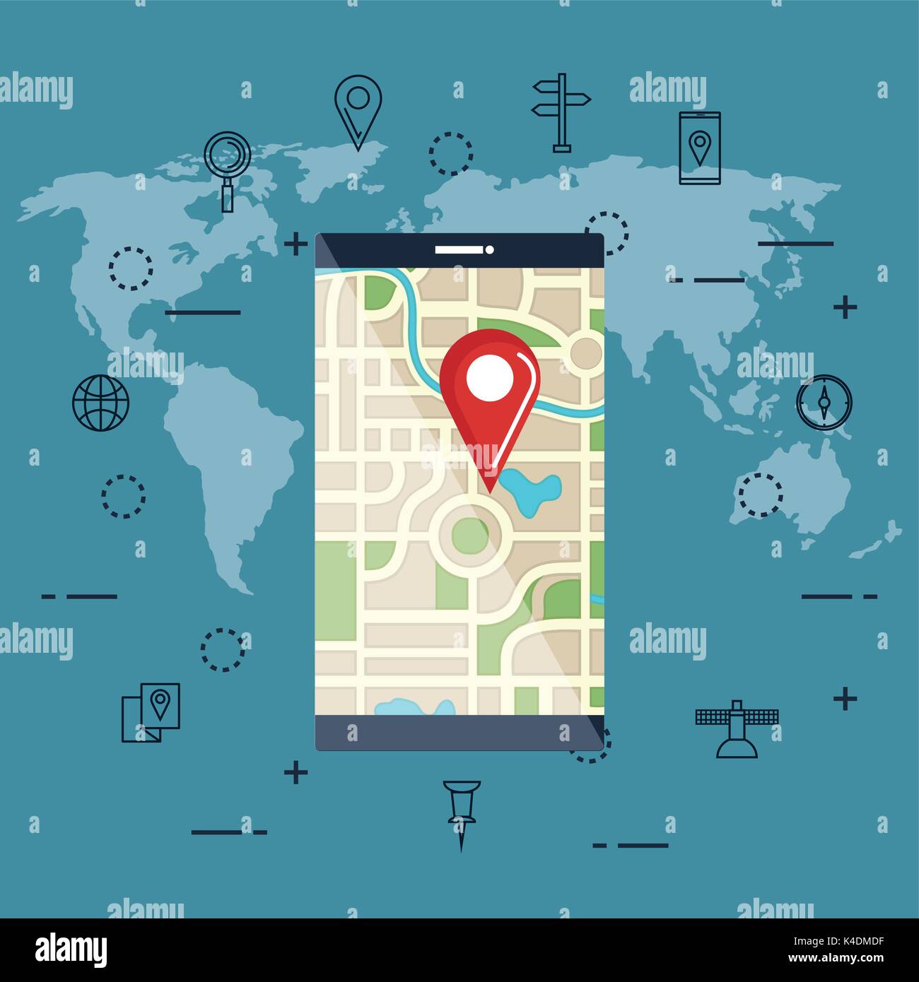 gps navigation app icons Stock Vector Image & Art - Alamy