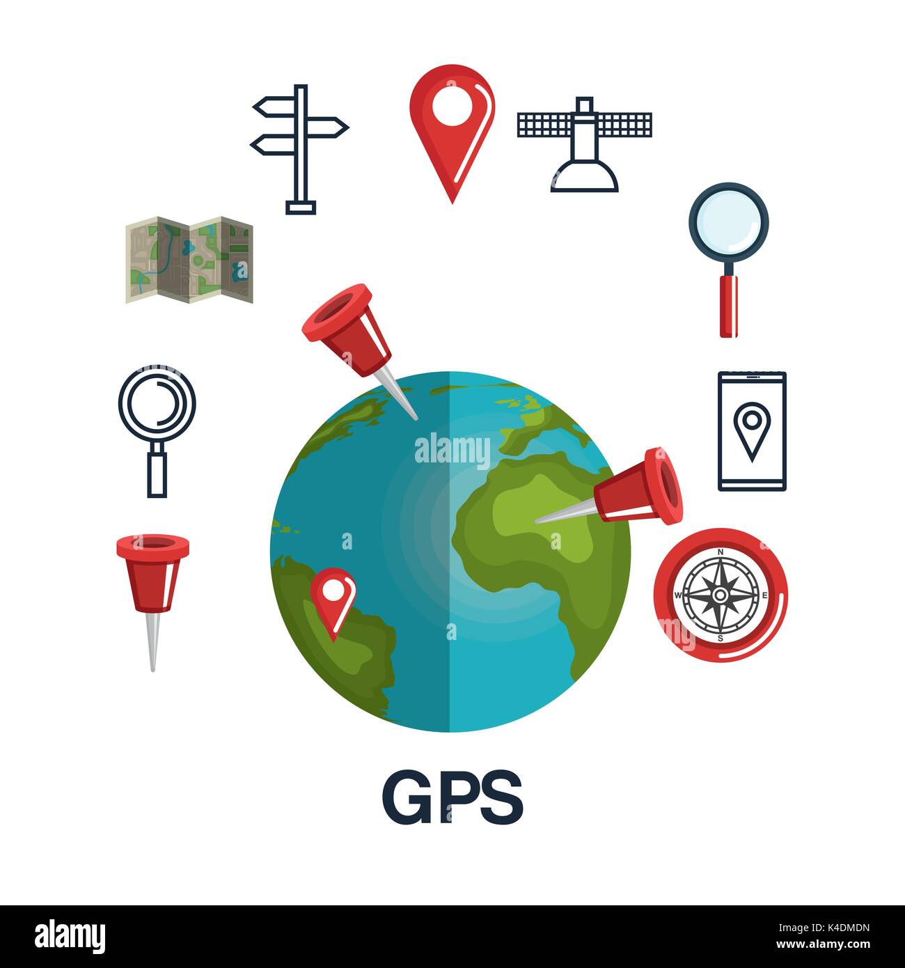 gps navigation app icons Stock Vector Image & Art - Alamy