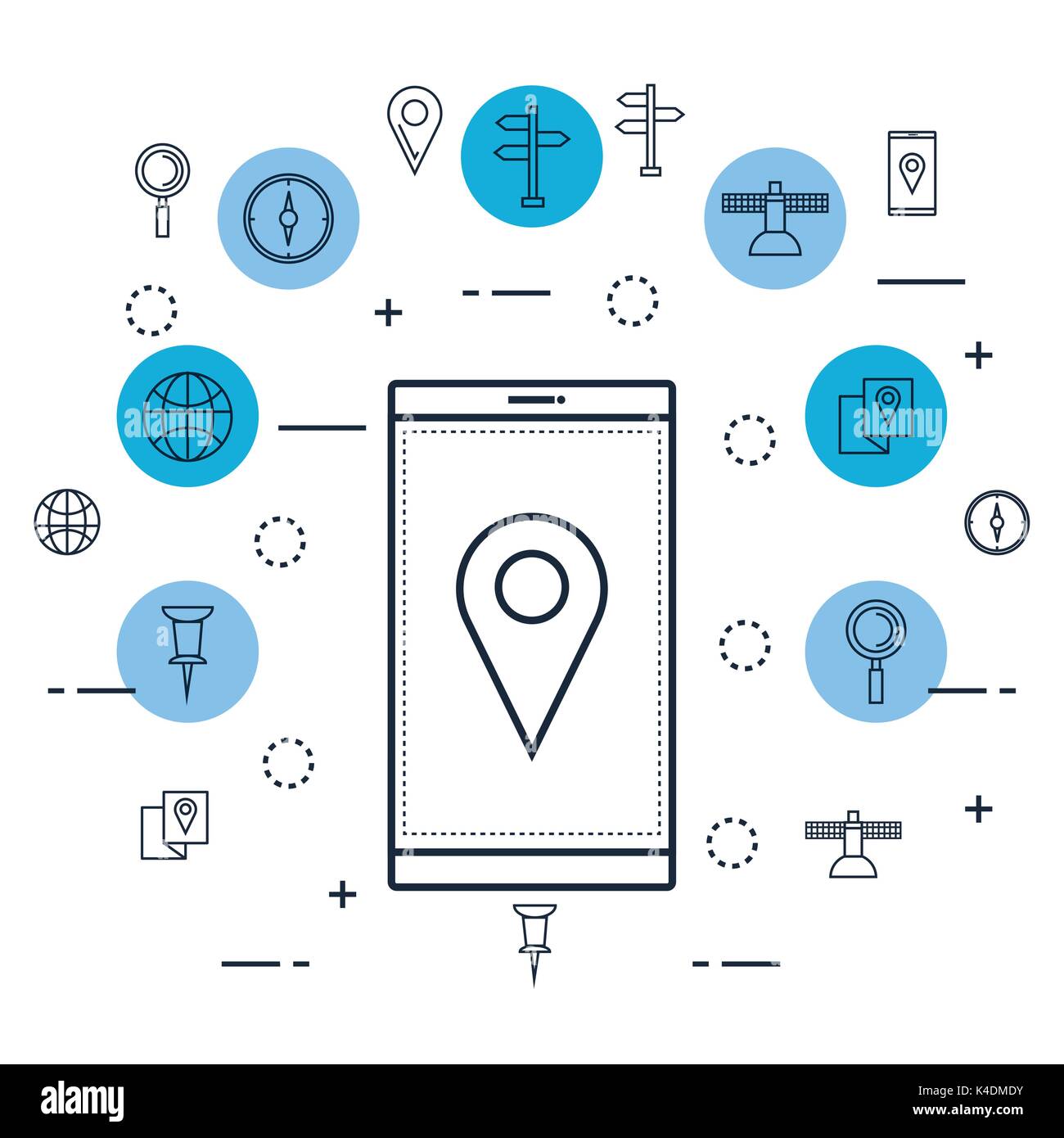 gps navigation app icons Stock Vector Image & Art - Alamy