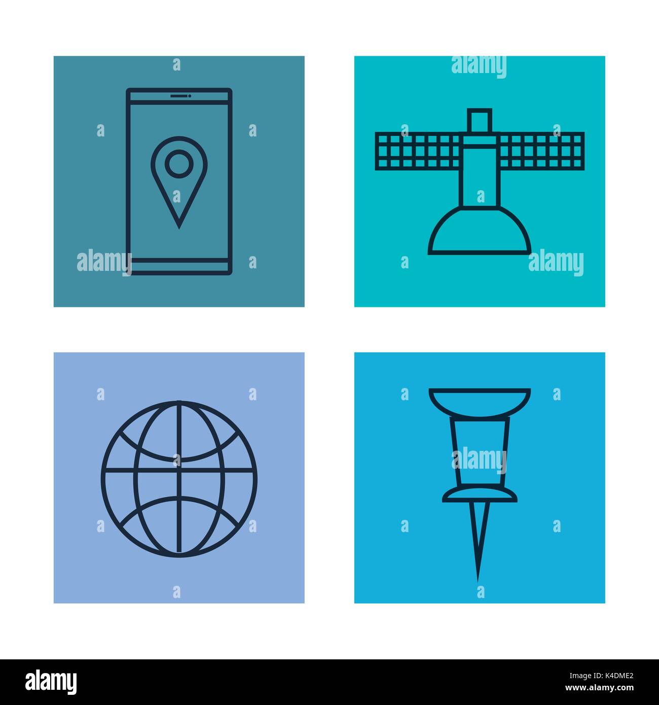 gps navigation app icons Stock Vector Image & Art - Alamy