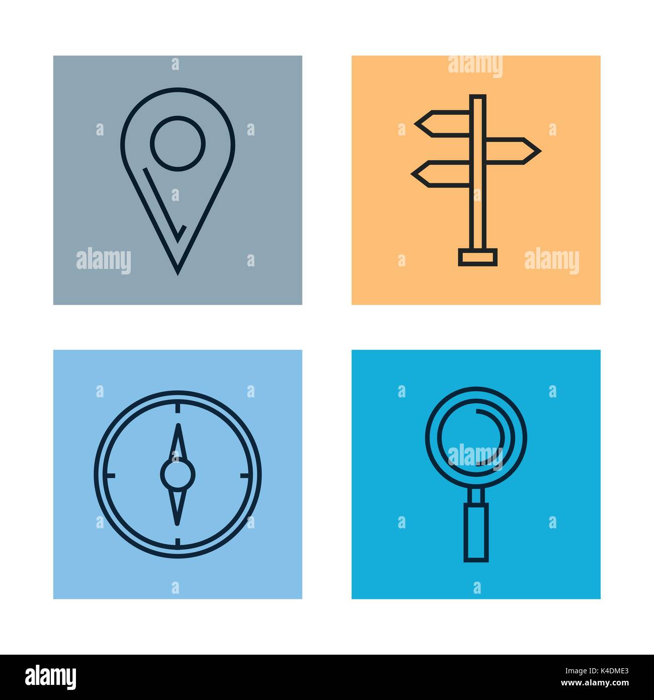 gps navigation app icons Stock Vector Image & Art - Alamy