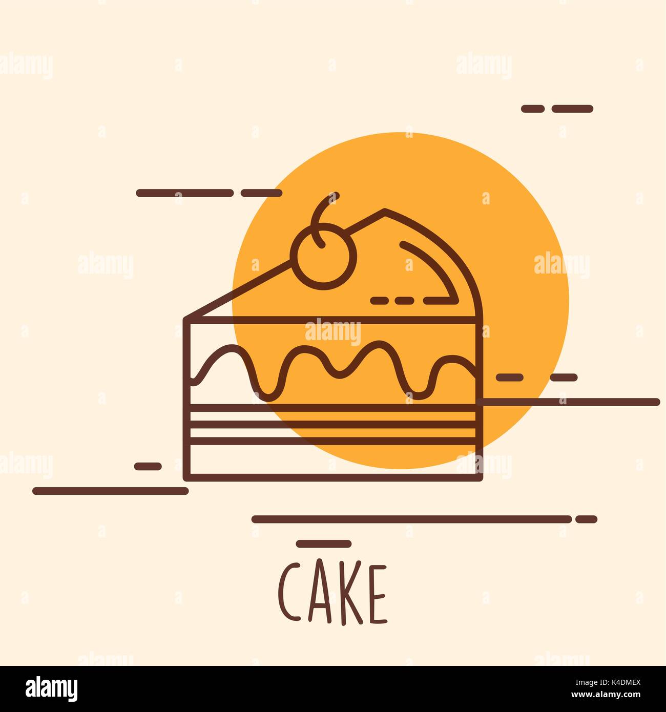 delicious sweet cake icon Stock Vector Image & Art - Alamy