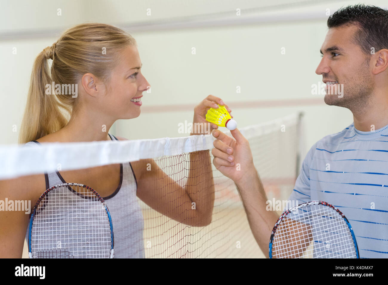 Badminton court smile hi-res stock photography and images - Alamy