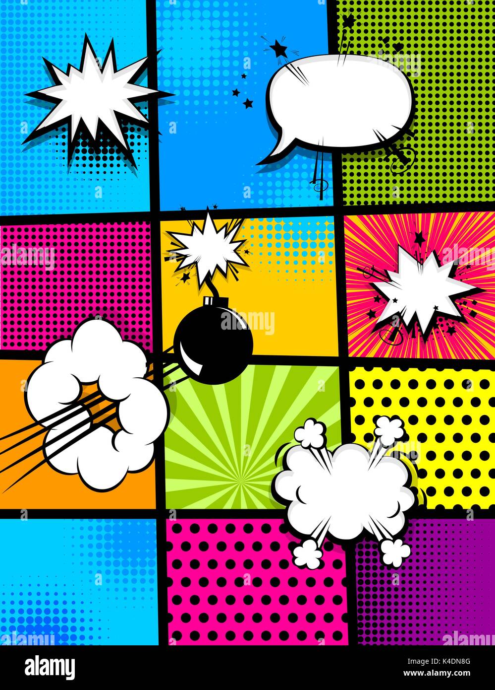 comic book pop art vertical back Stock Vector Image & Art - Alamy