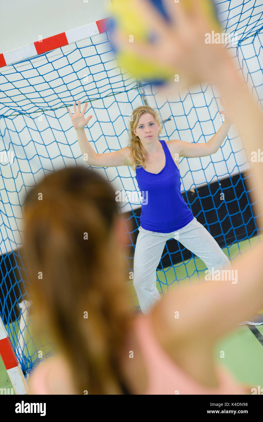 Woman handball sports hi-res stock photography and images - Alamy