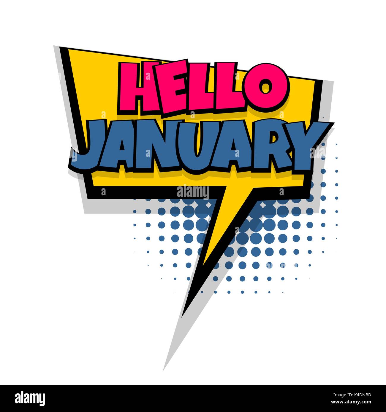 Hello January Clipart Vectors