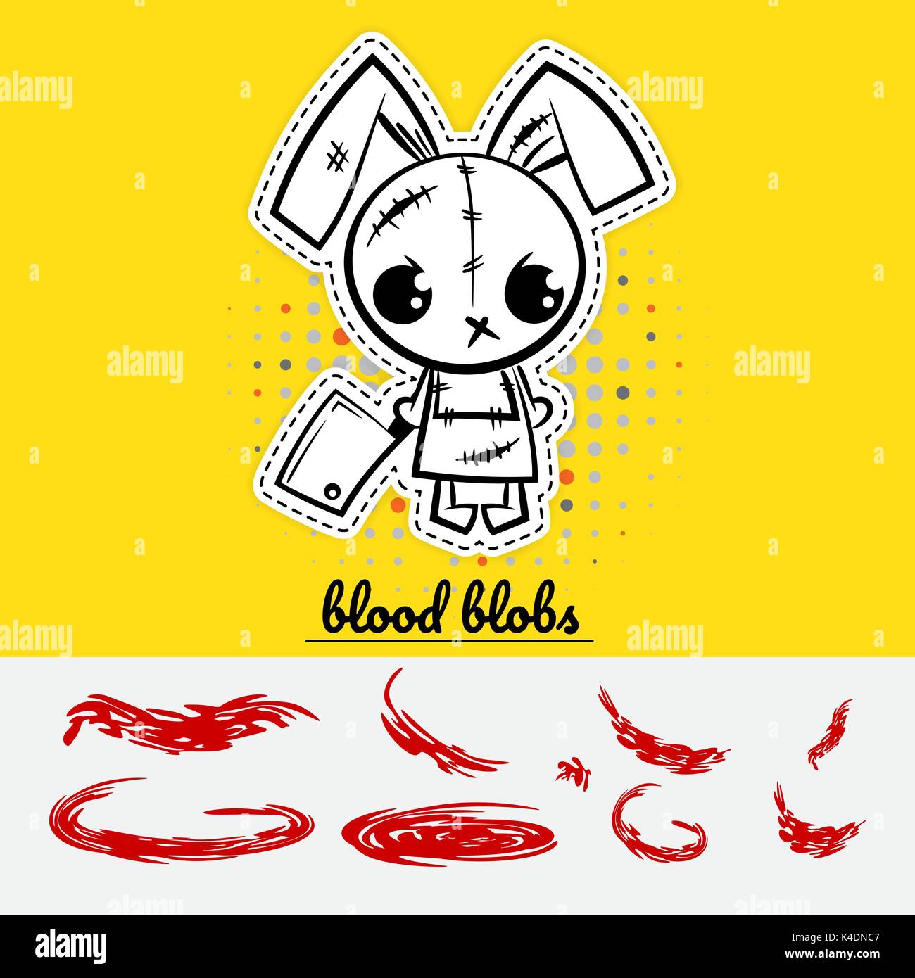 Halloween evil bunny rabbit Stock Vector Image & Art - Alamy