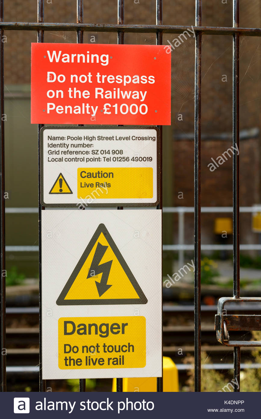 Railway Warning Signs High Resolution Stock Photography and Images - Alamy