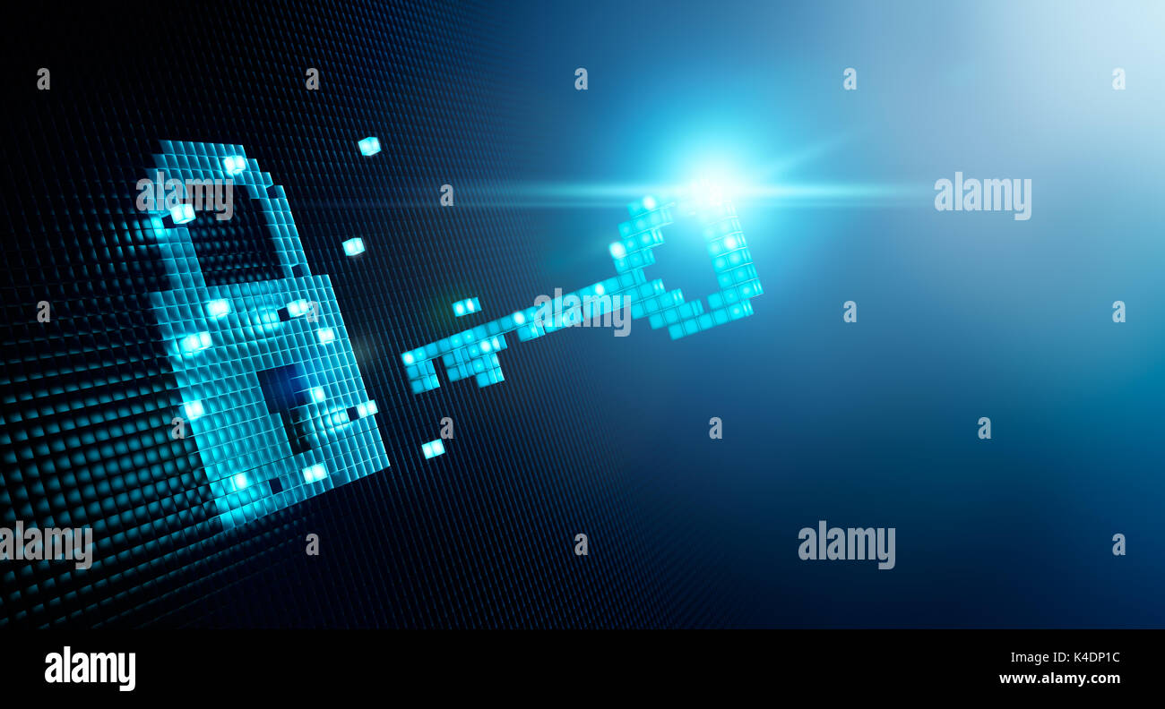 Digital lock icon hi-res stock photography and images - Alamy