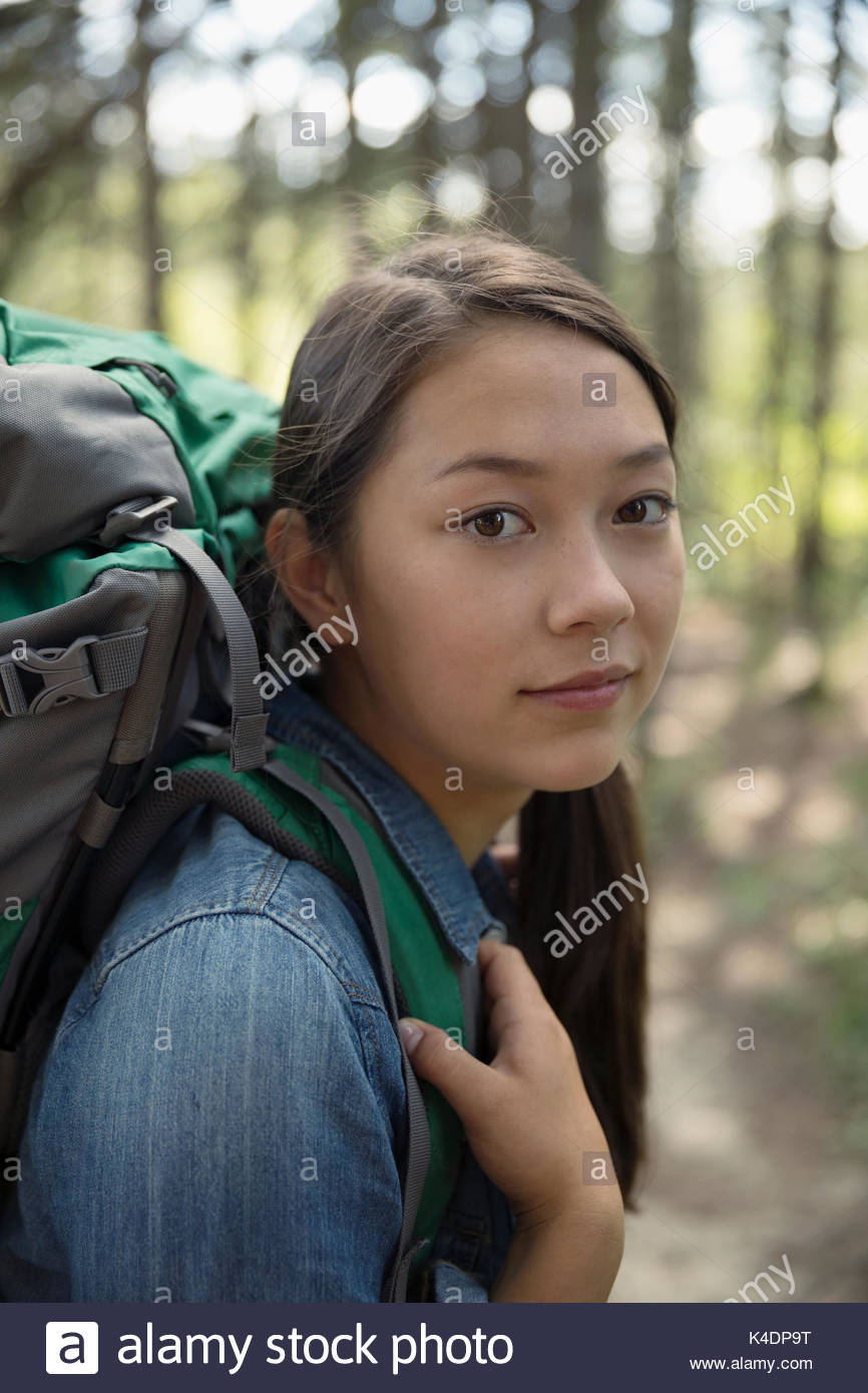 Girl with backpack hi-res stock photography and images - Alamy