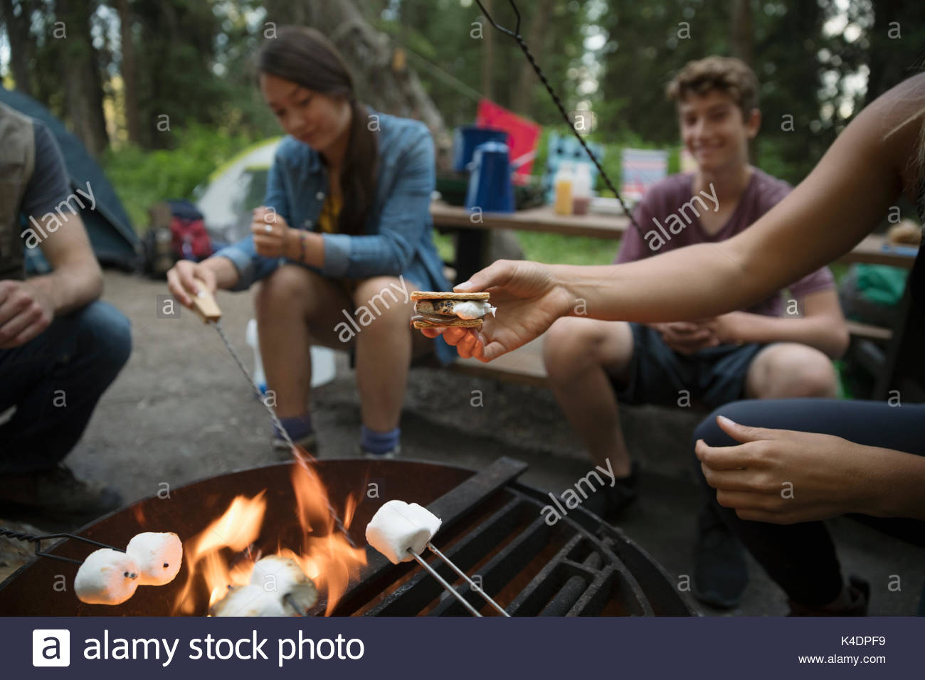 Making campfire smores hi-res stock photography and images - Alamy