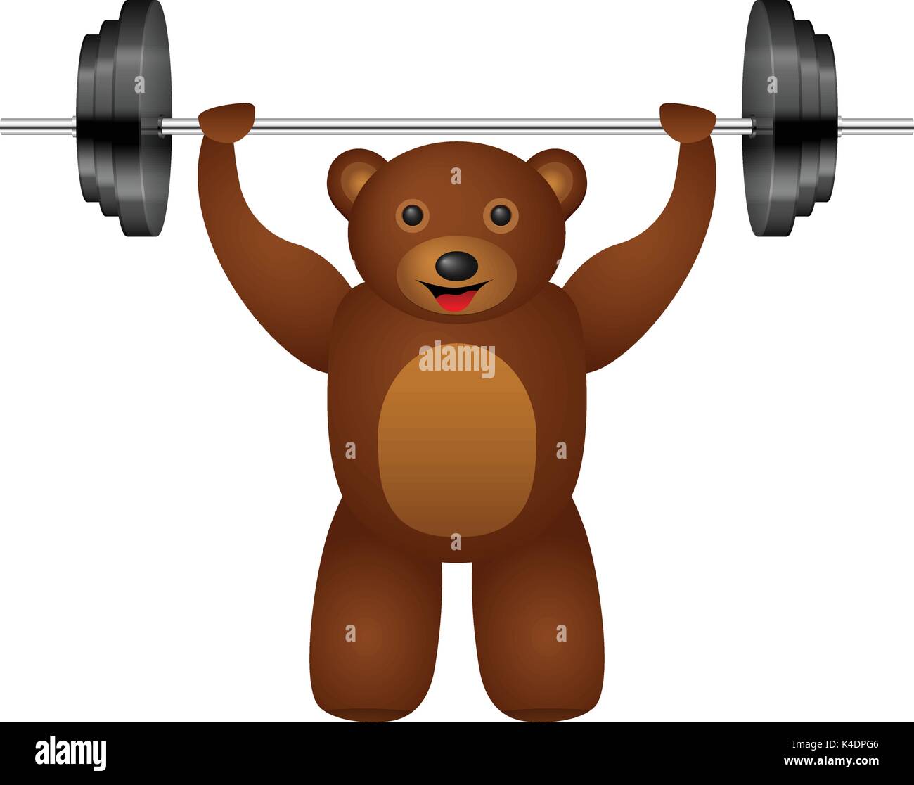 bear weight on a white background. Vector illustration Stock Vector ...