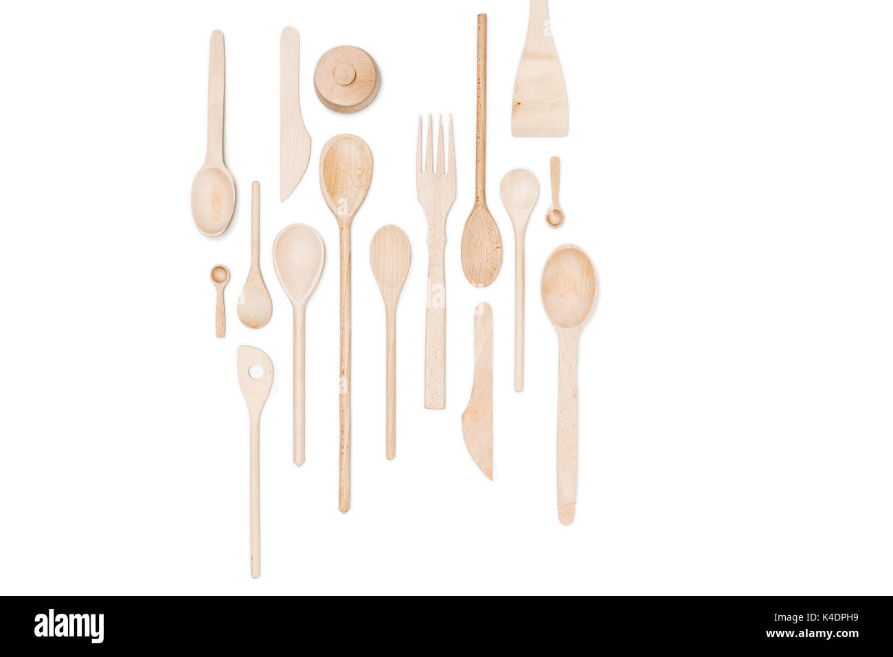 Wooden kitchen items Cut Out Stock Images & Pictures - Alamy
