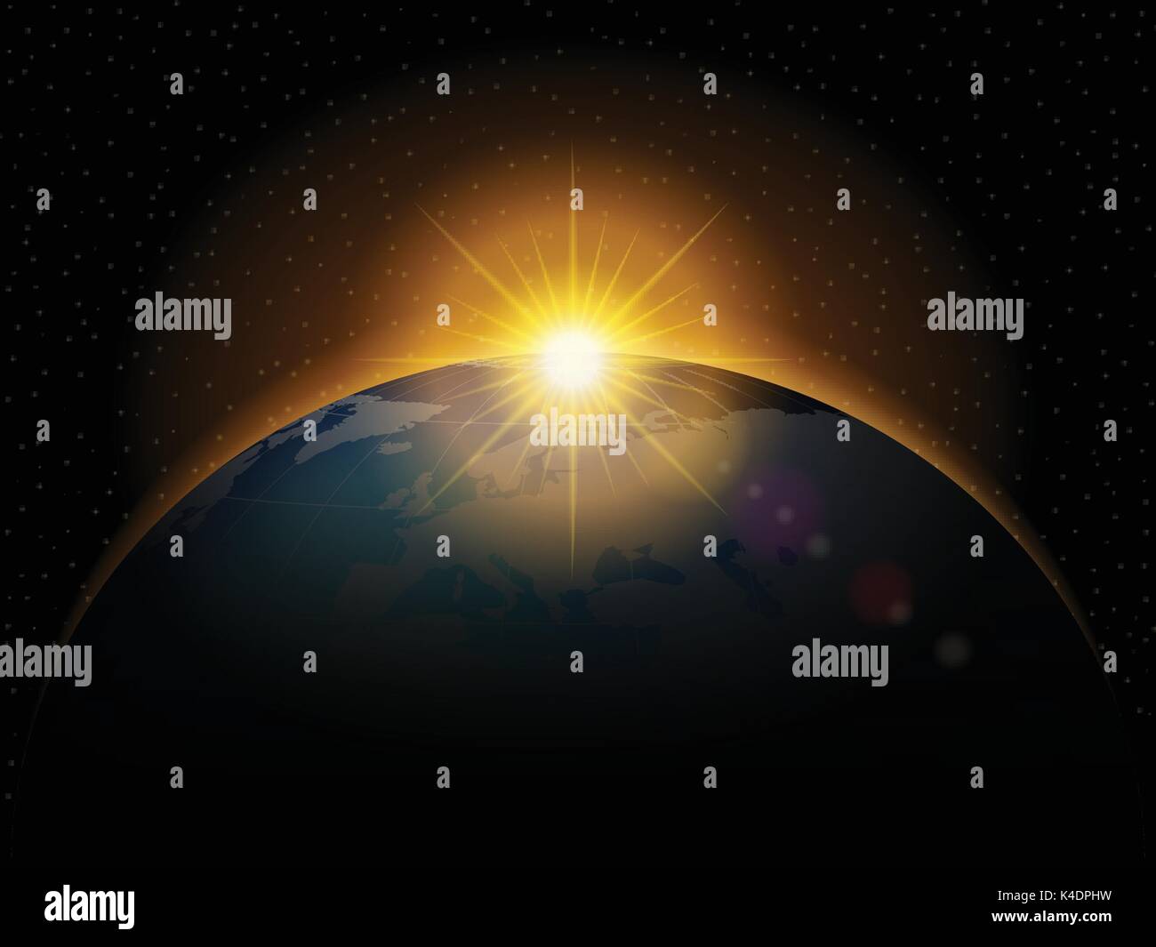 Shiny sunrise Stock Vector Images - Alamy
