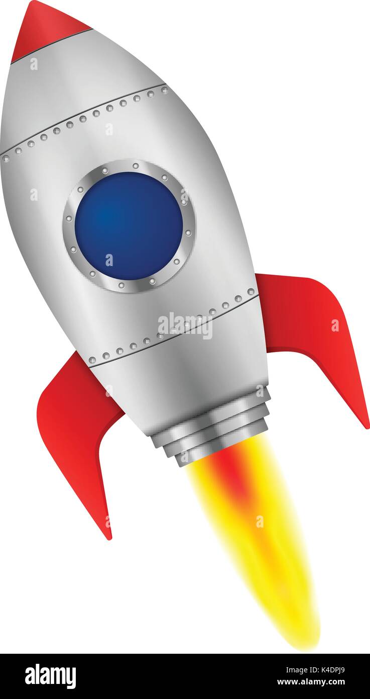 Rocket on a white background. Vector illustration Stock Vector Image ...