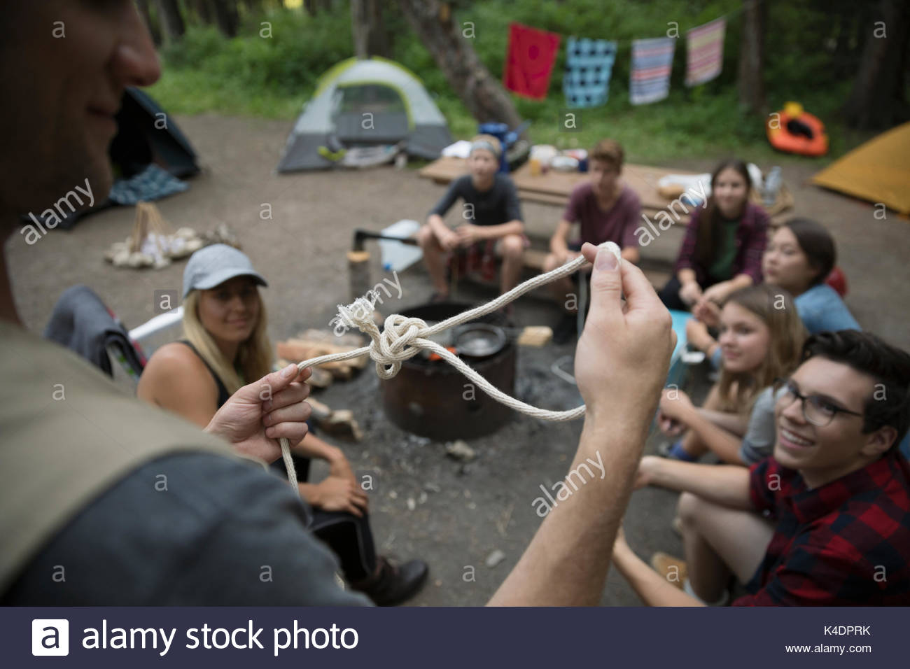 Learning to tie a knot hi-res stock photography and images - Alamy