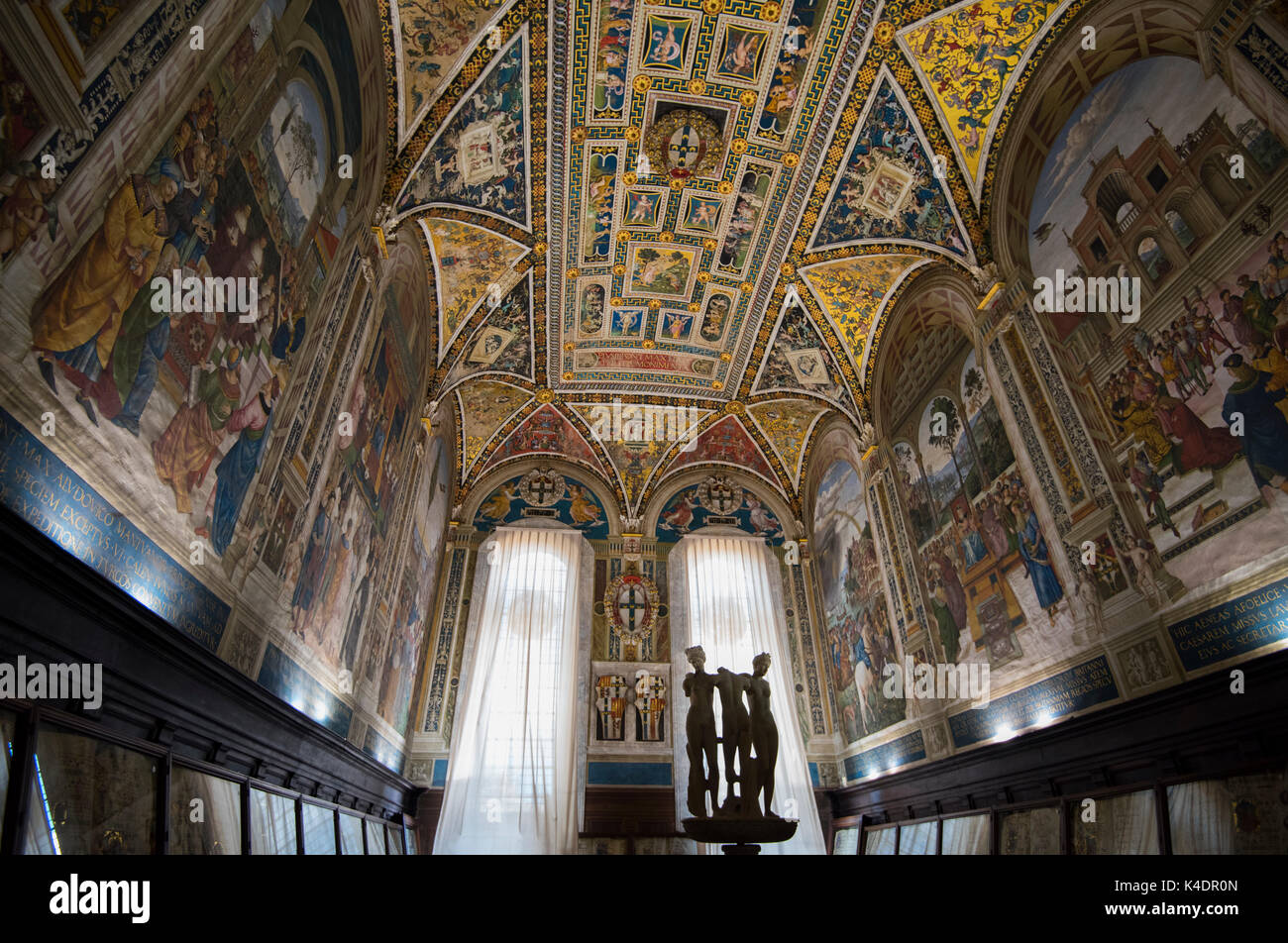 The Piccolomini Library inside Siena Catedral, Siena Tuscany Italy ...