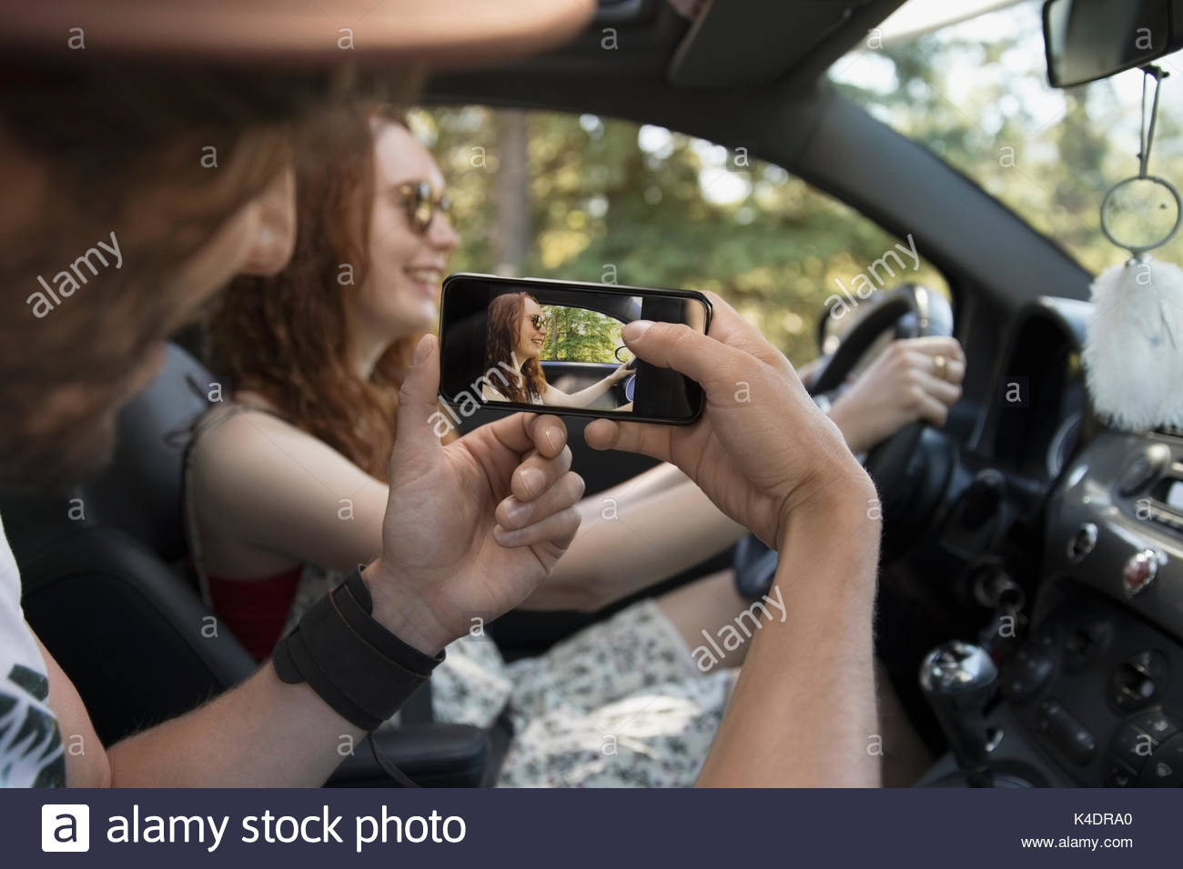 Driving a car and over the shoulder hi-res stock photography and images ...