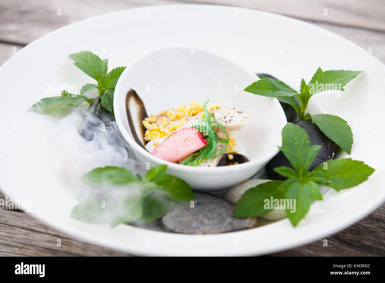 food And dry ice smoke Stock Photo - Alamy