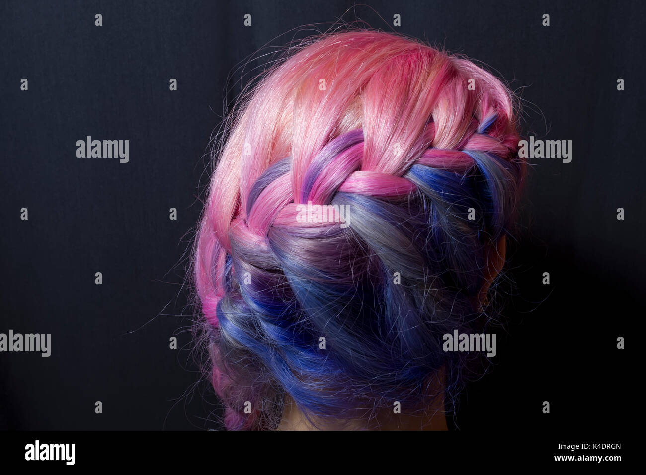 Braided hair rear view hi-res stock photography and images - Alamy