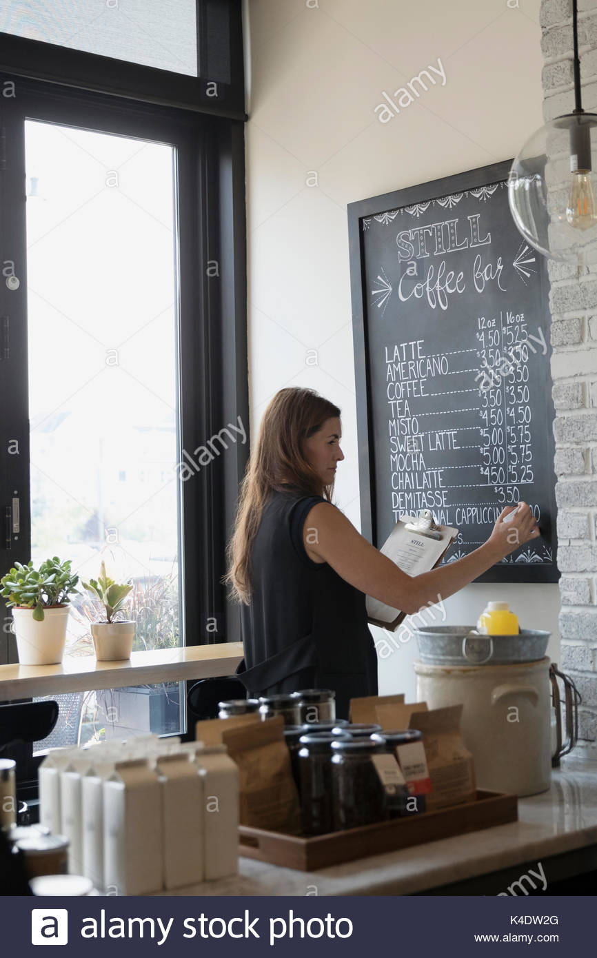Menu woman writing hi-res stock photography and images - Alamy
