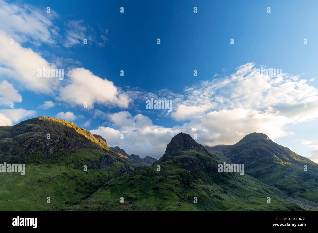 The three sisters Beinn Fhada, Gearr Aonach, and Aonach Dubh as seen ...