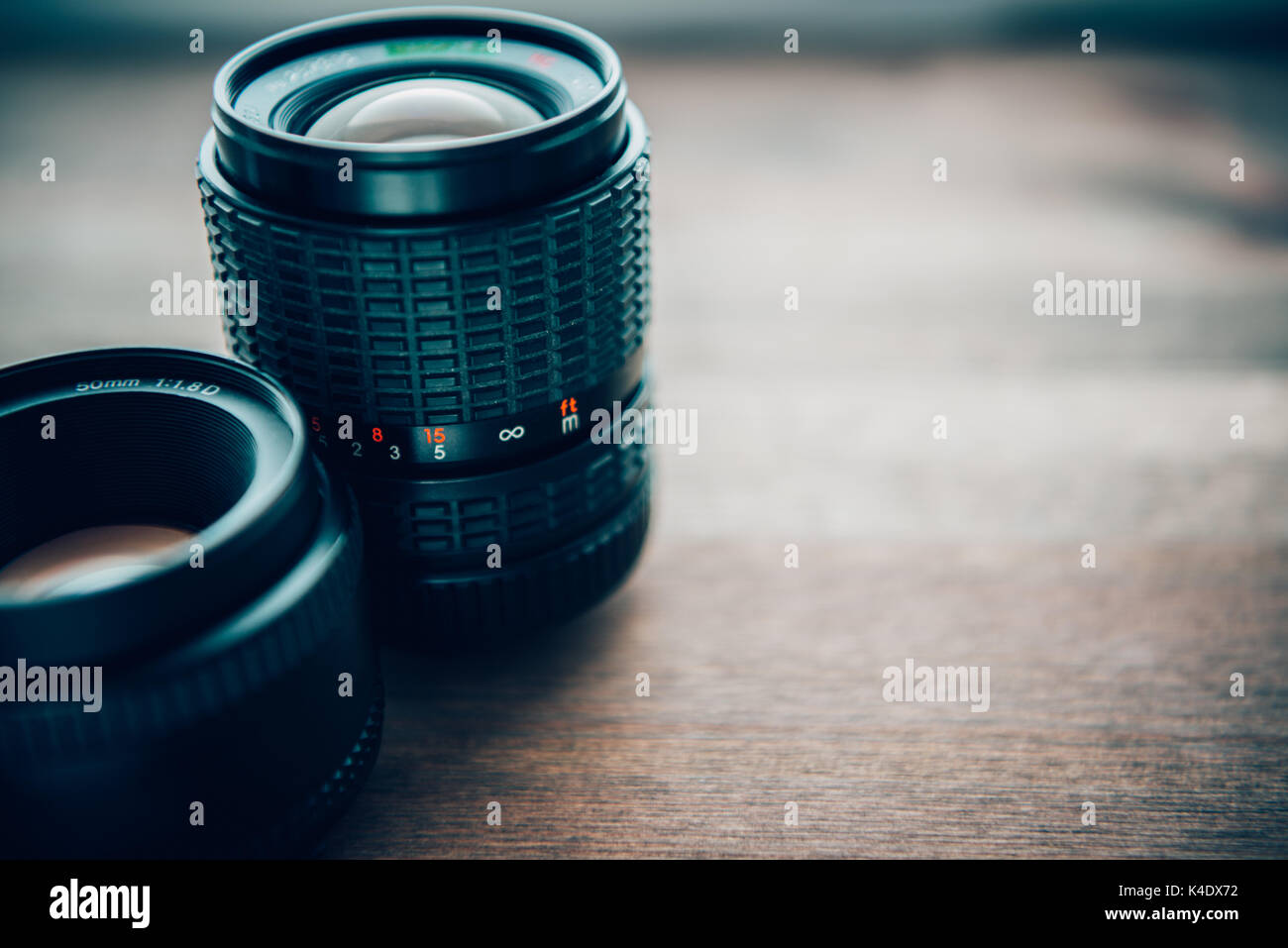 Lenses for still photography shot in studio setting Stock Photo - Alamy