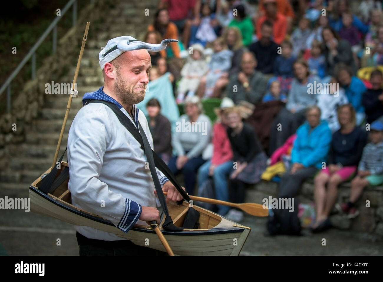 Acting - actors performing in The Smartest Giant in Town in the open ...
