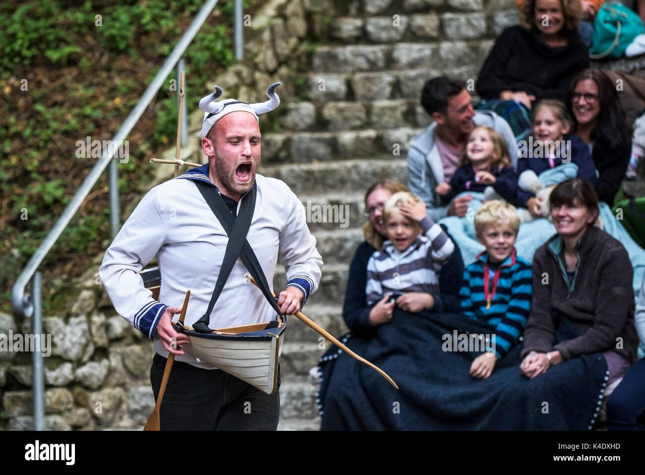 Acting - actors performing in The Smartest Giant in Town in the open ...