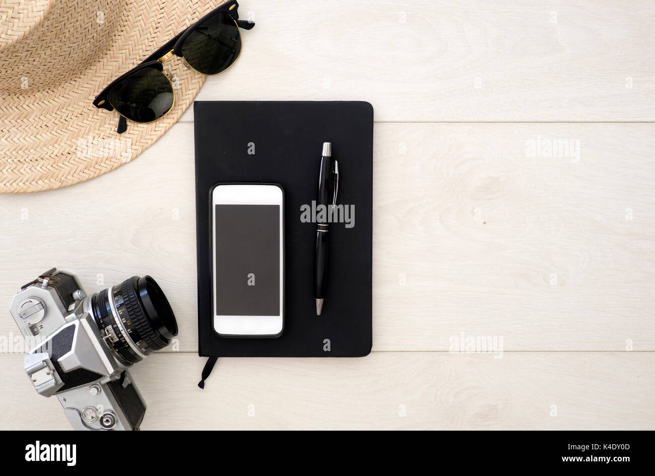 Flat lay concept traveler hi-res stock photography and images - Alamy