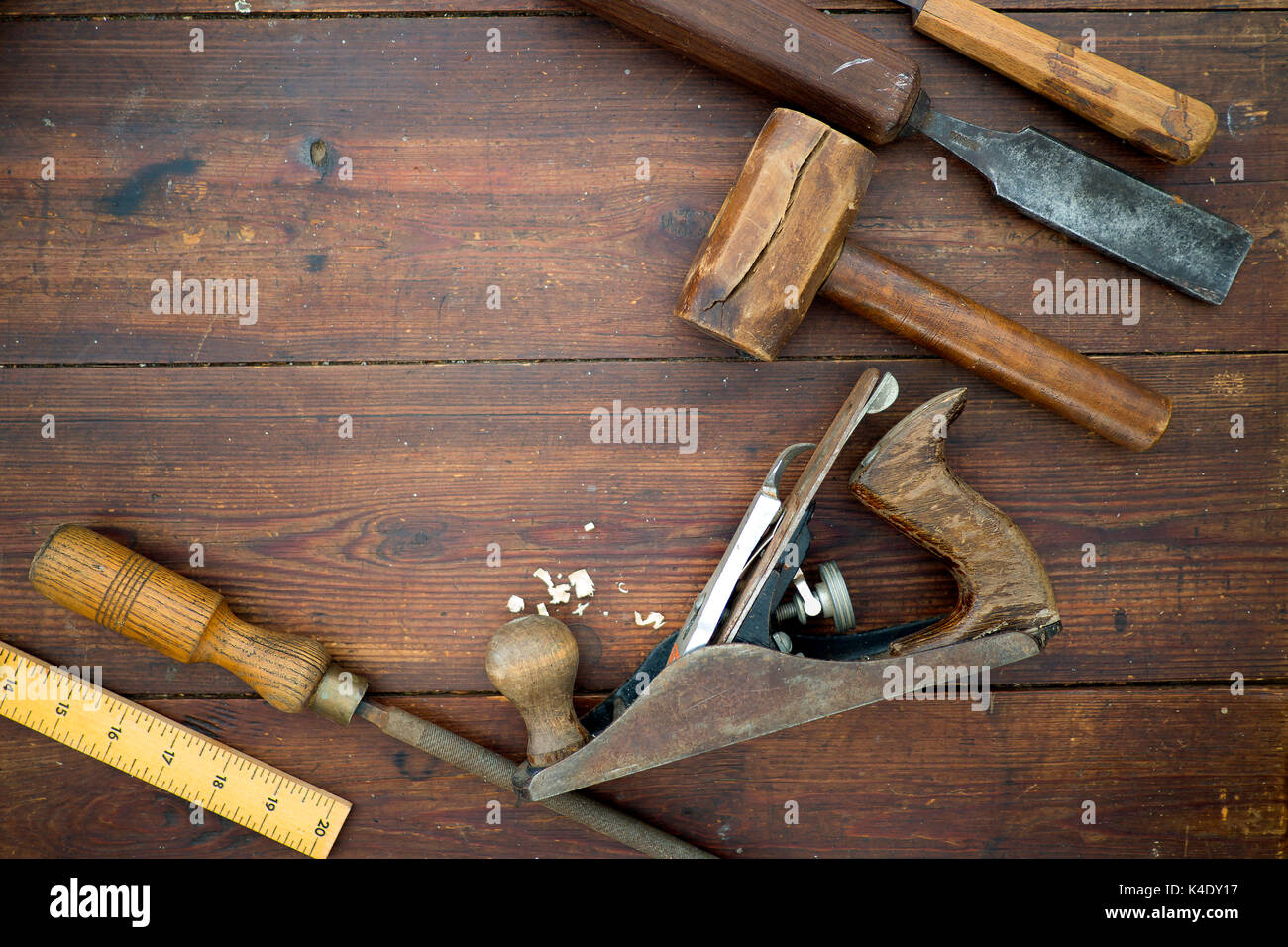 Tools on table hi-res stock photography and images - Alamy