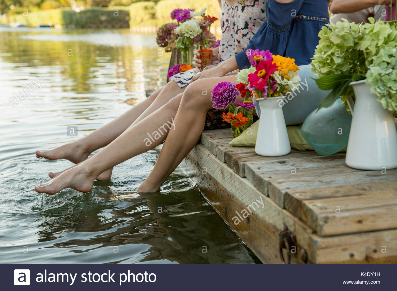 People dipping feet in water hi-res stock photography and images - Alamy
