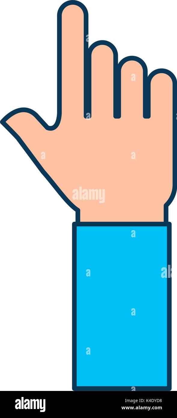 hand pointer gesture symbol icon Stock Vector Image & Art - Alamy