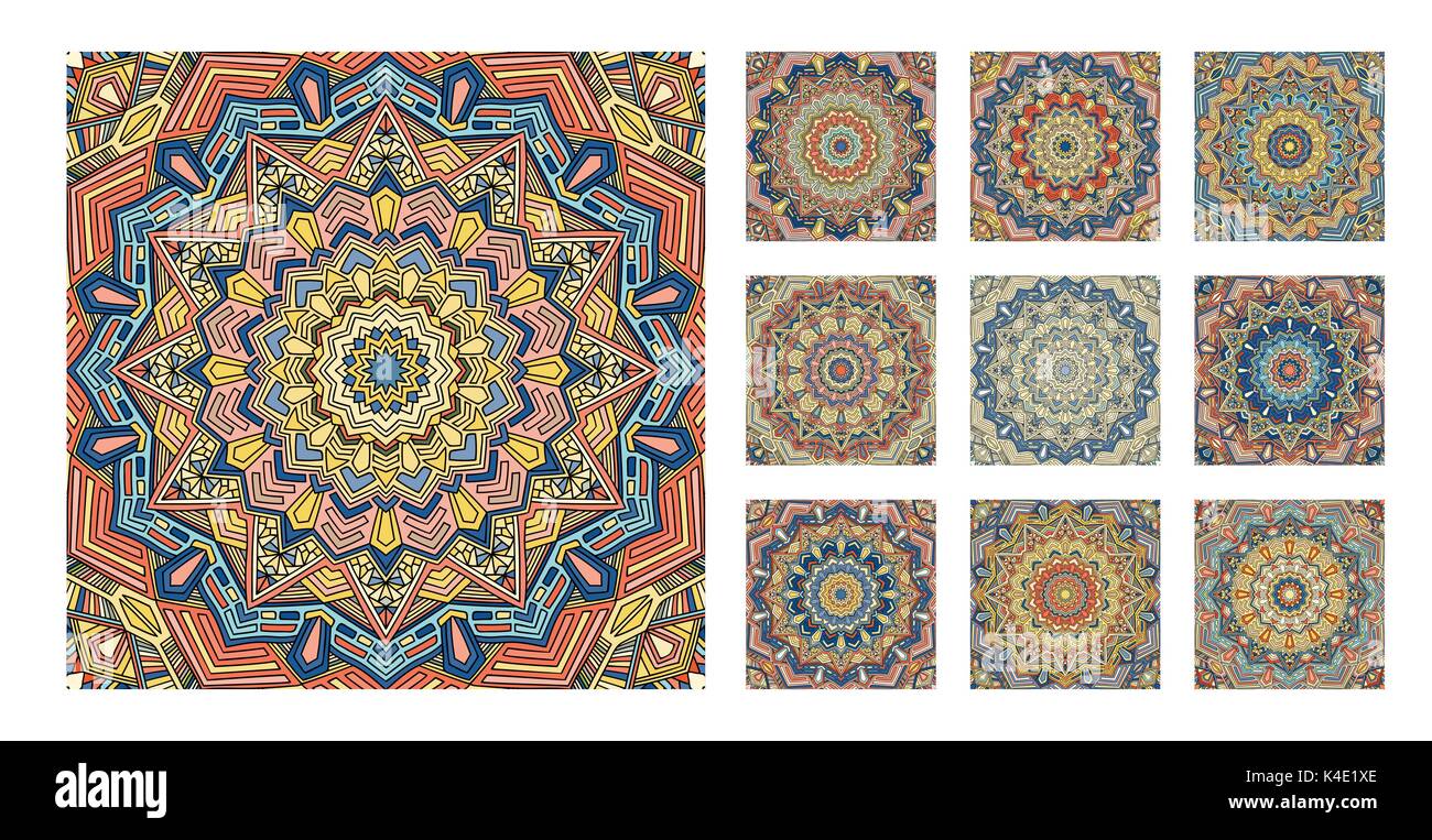 Yellow blue white tiles Cut Out Stock Images & Pictures - Alamy