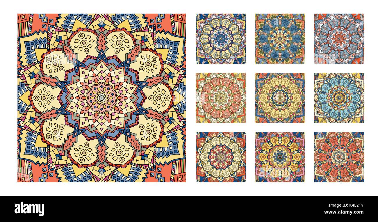 Yellow blue white tiles Cut Out Stock Images & Pictures - Alamy