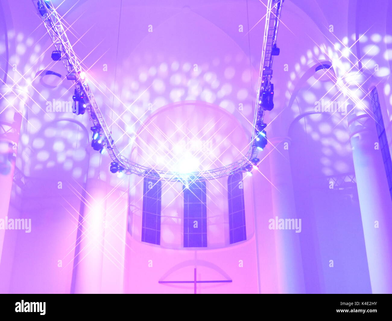 Church lightshow hi-res stock photography and images - Alamy