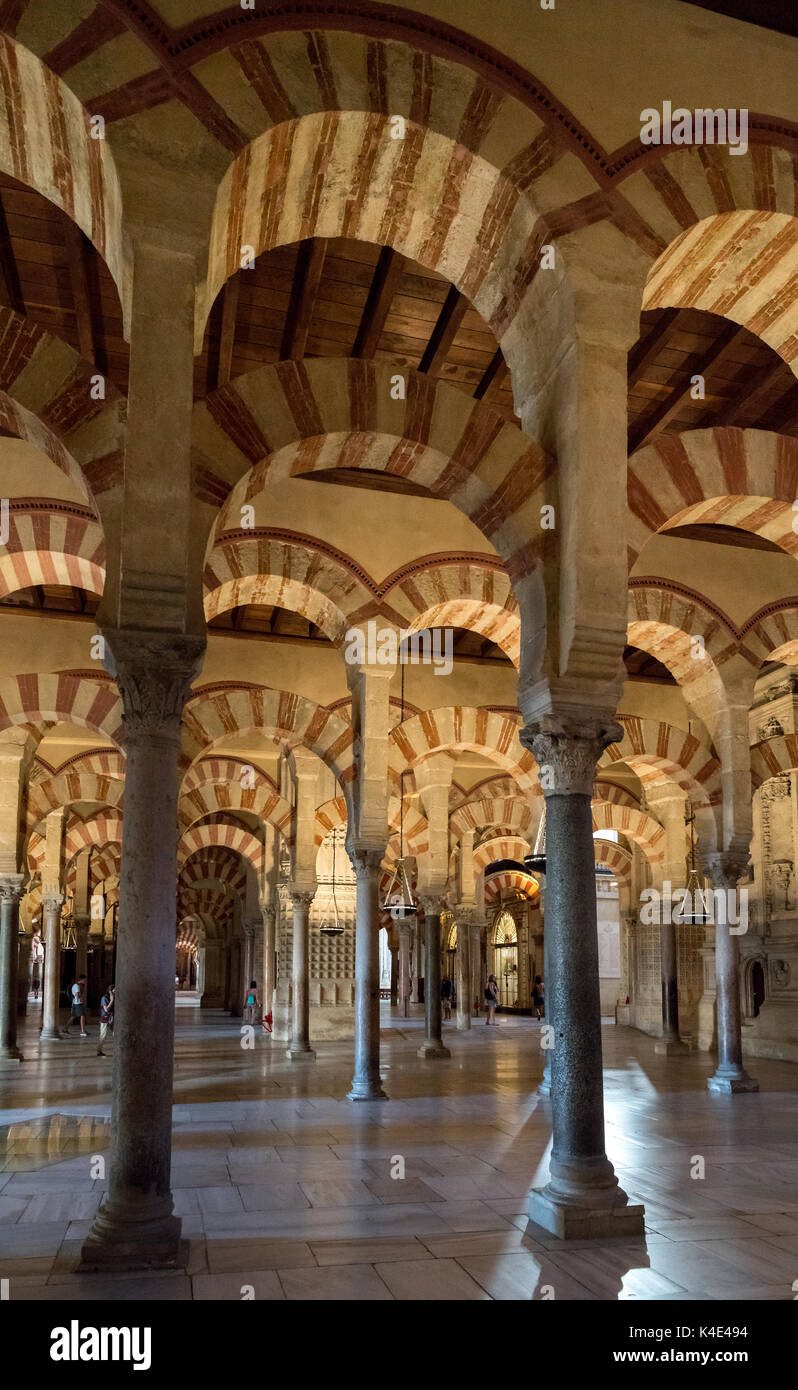 Alternating red and white voussoirs of the arches hi-res stock ...