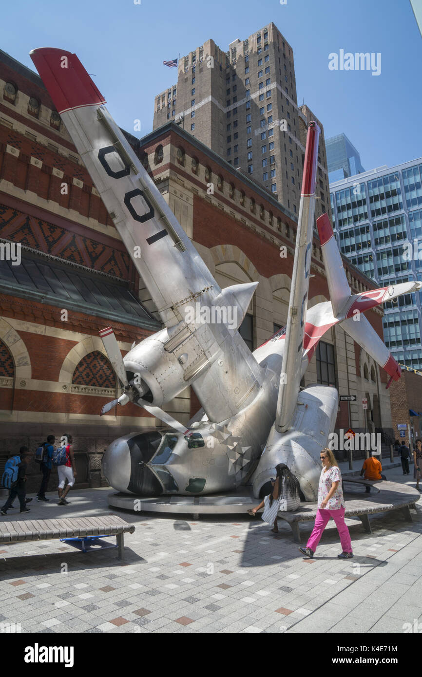 Airplane sculpture on the street outside the Pennsylvania Academy of ...