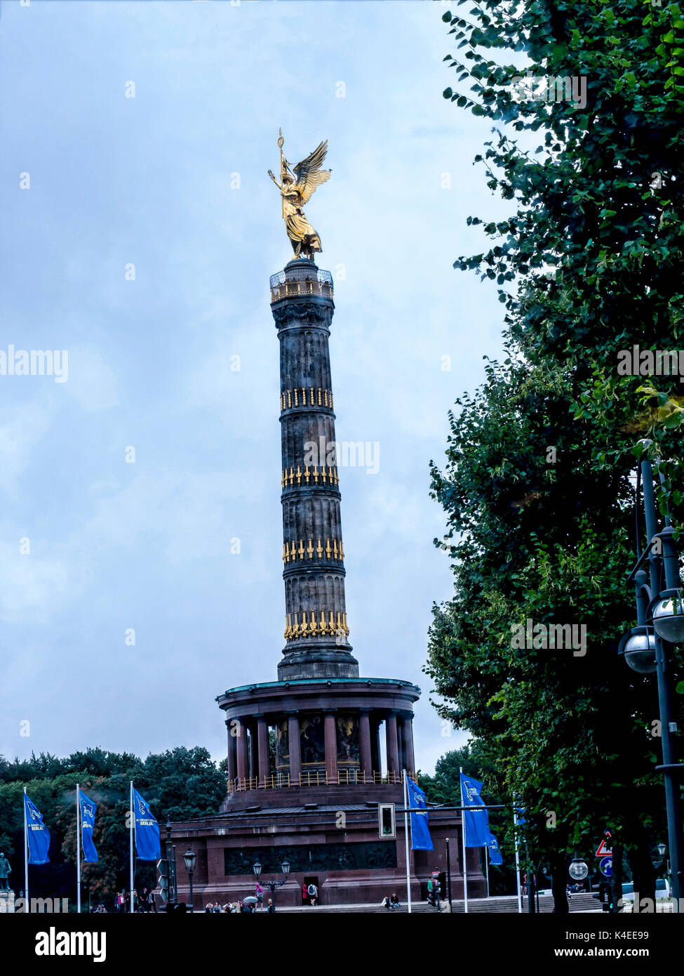 The Victory Column or Siegessäule is a famous sight in Berlin Stock ...
