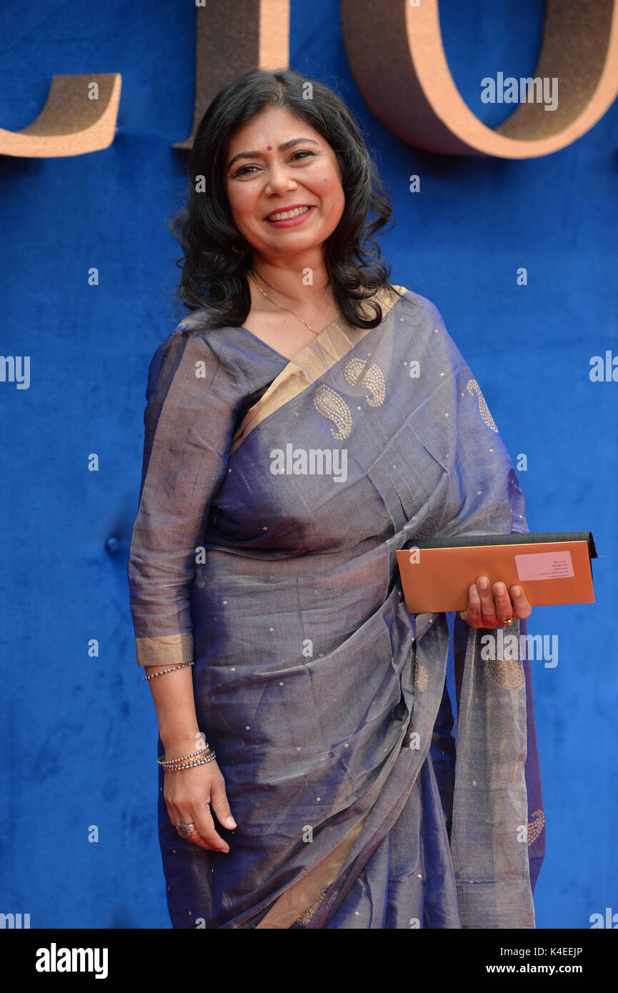 Shrabani Basu arriving at the Victoria & Abdul premiere at the Odeon ...