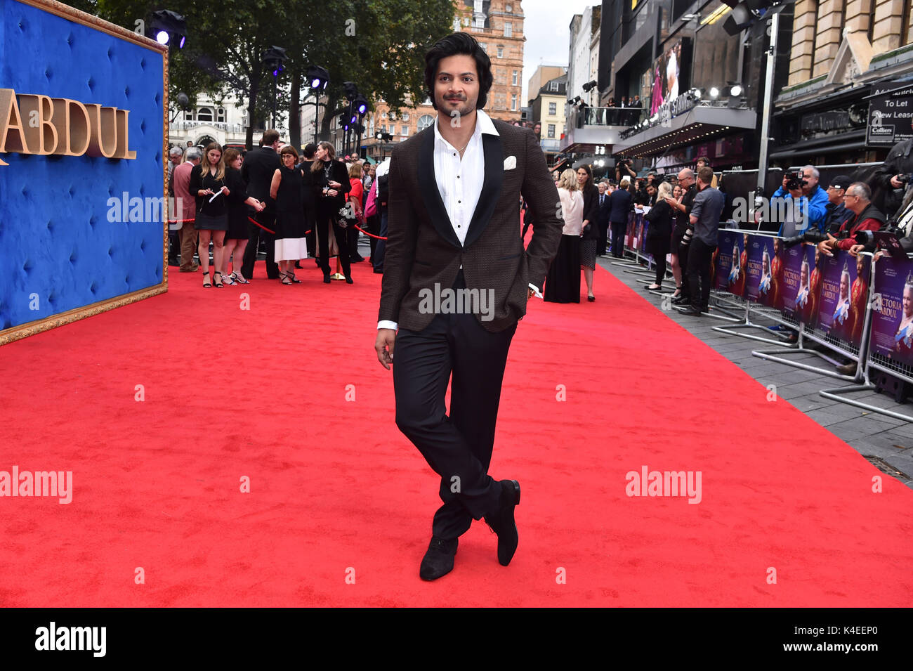 Ali Fazal arriving at the Victoria & Abdul premiere at the Odeon Cinema ...