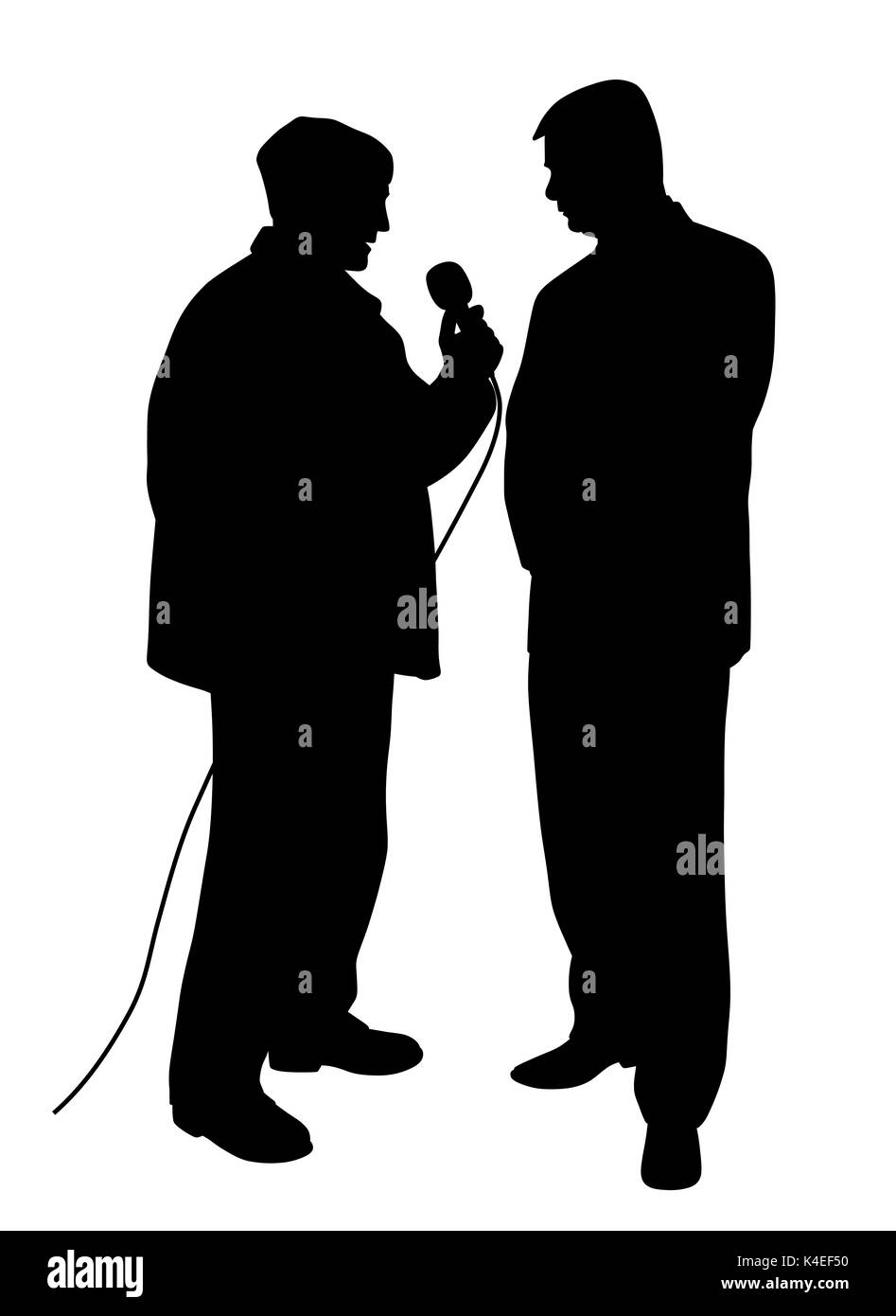 Interview to a radio reporter hi-res stock photography and images - Alamy