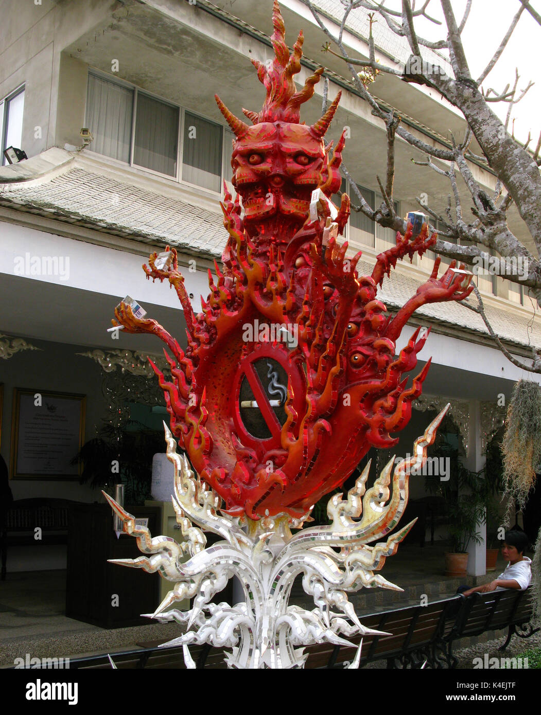 Buddhist monk smoking cigarette hi-res stock photography and images - Alamy