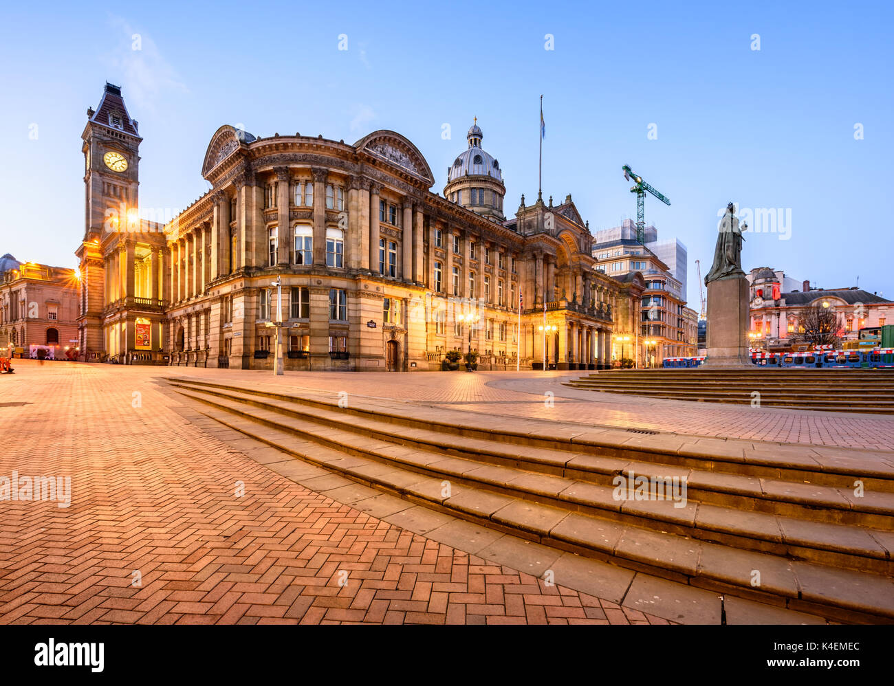 Birmingham City Hall in the evening , West Midlands, England, UK Stock ...