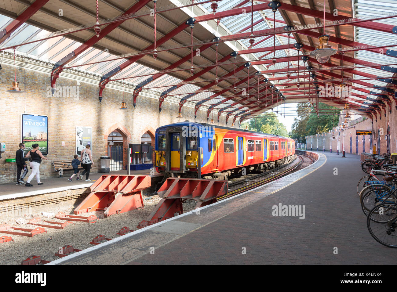 South West train in station, Windsor & Eton Riverside Station, Windsor ...