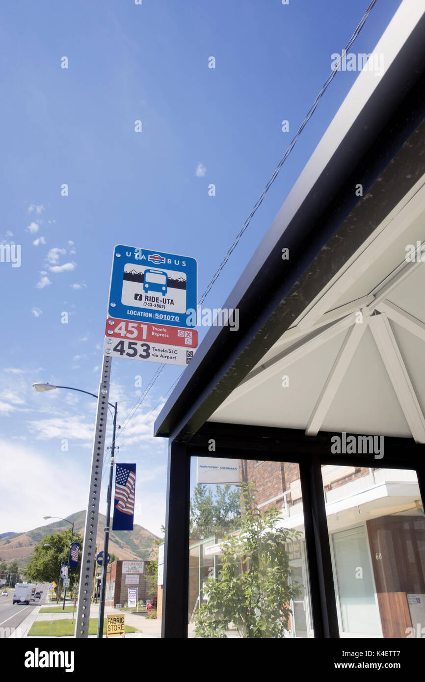 Poster bus stop sign hi-res stock photography and images - Alamy