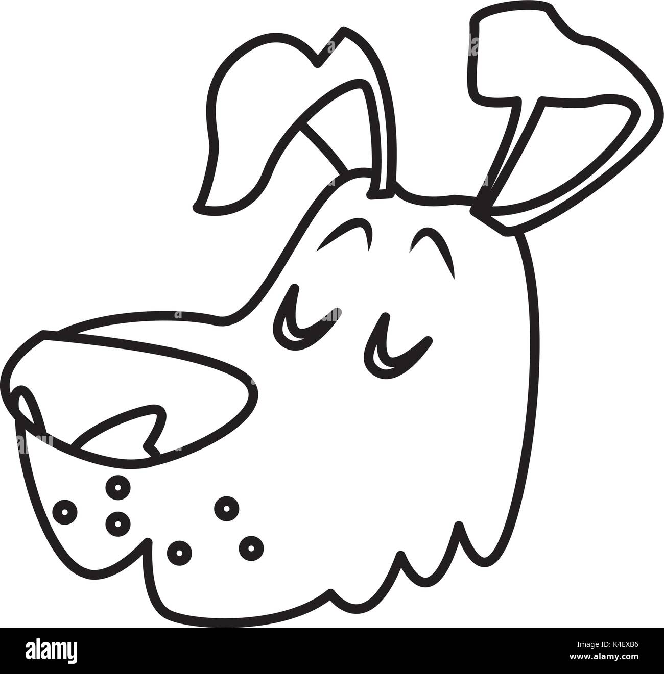 Cartoon Dog Black and White Stock Photos & Images - Alamy
