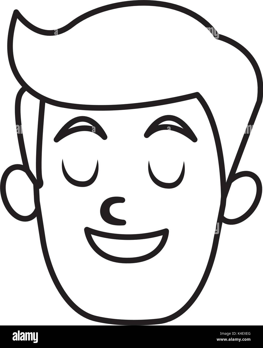 Man smiling with eyes closed Stock Vector Image & Art - Alamy